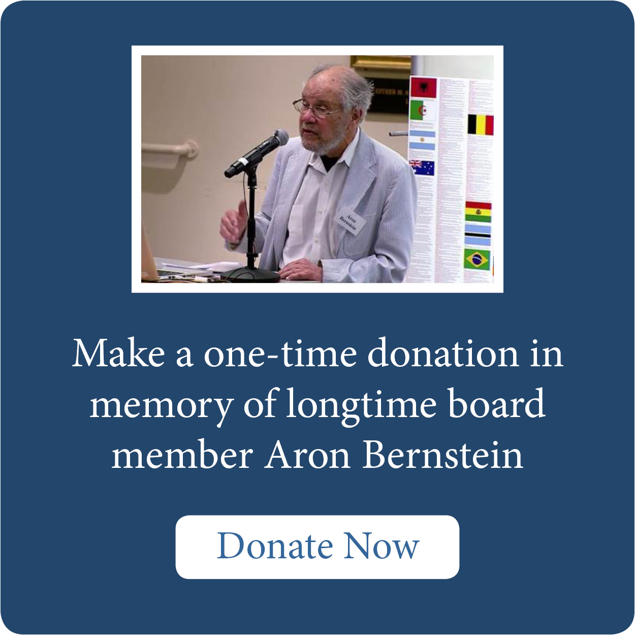 In Memory of Aron Bernstein - Council for a Livable World